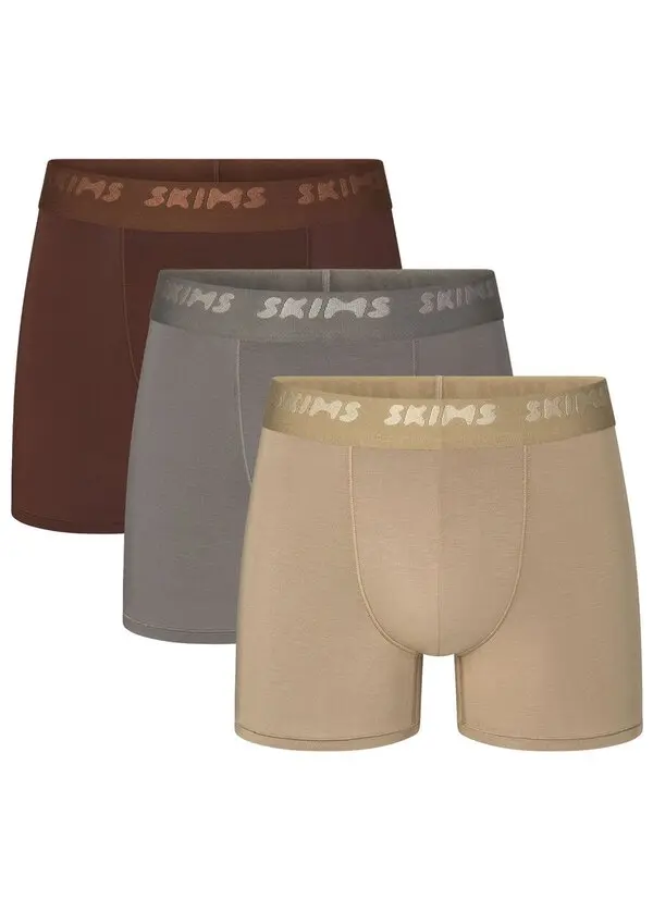 SKIMS Stretch-cotton Boxer Briefs - Multicoloured 1