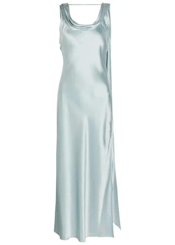Acne Studios Draped Silk Midi Dress