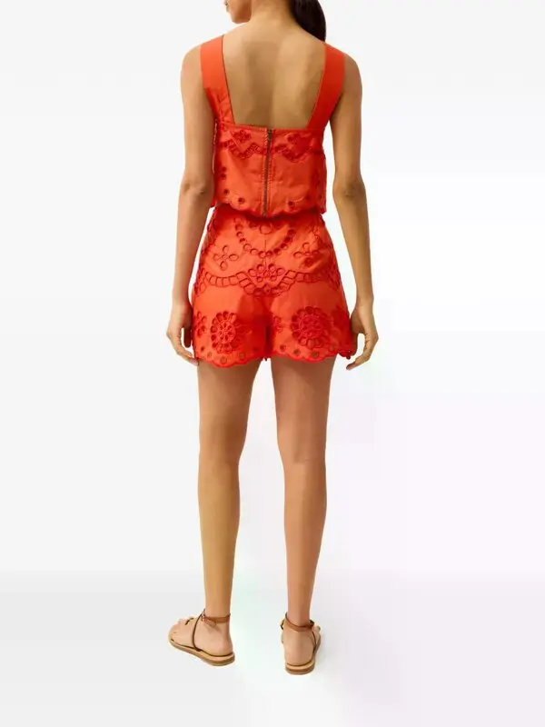 MARIE OLIVER Payton Eyelet-embroidered Sleeveless Top