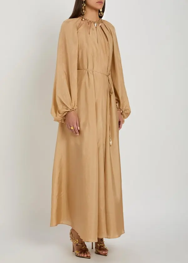 Zimmermann Mohon Charm-effect Silk Midi Dress