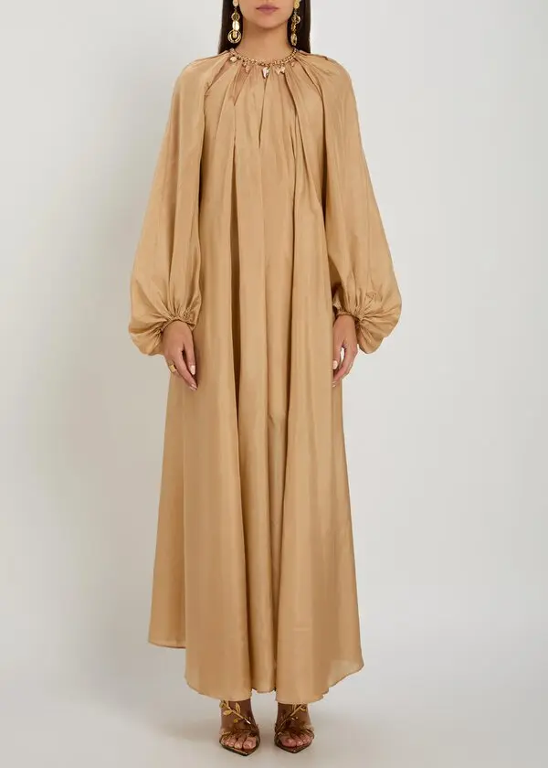 Zimmermann Mohon Charm-effect Silk Midi Dress