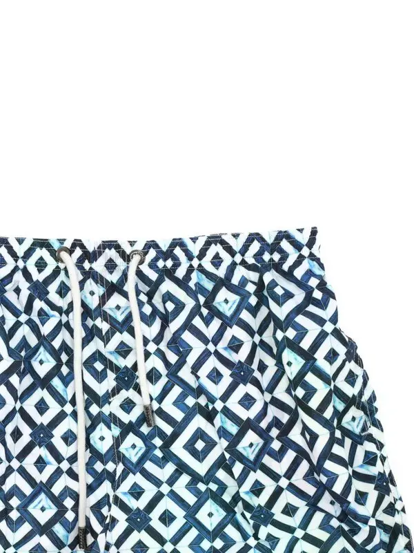 TOOCO Geometric Print Swim Shorts
