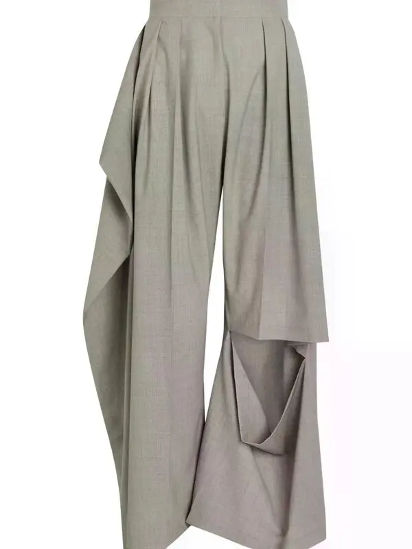 A.W.A.K.E. Mode Pleated Draped Trousers - Grey