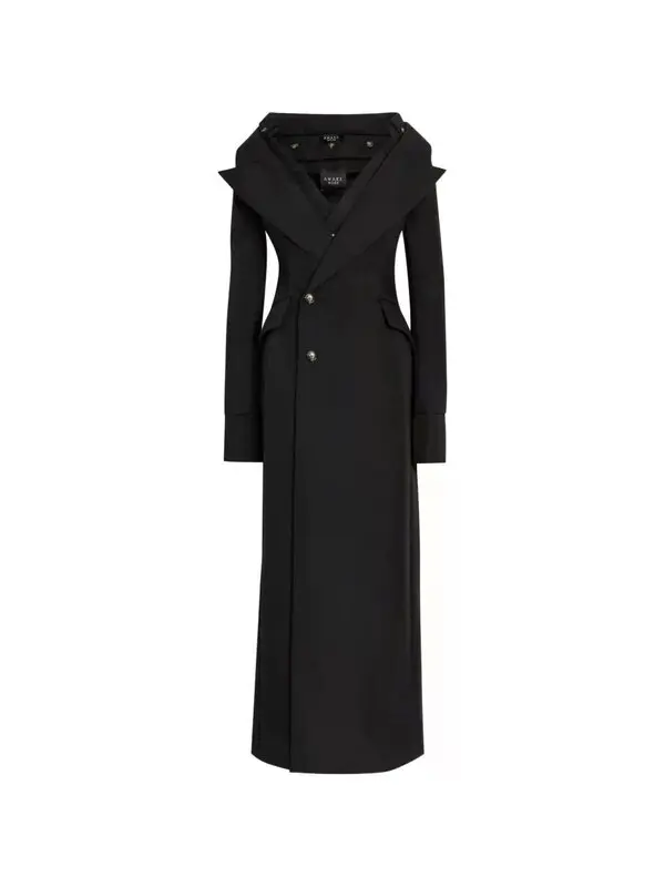 A.W.A.K.E. Mode Off-the-shoulder Maxi Dress With Oversized Notched Lapels