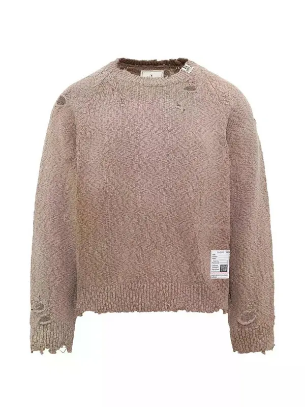 Mihara Yasuhiro Distressed Crew Neck Sweater