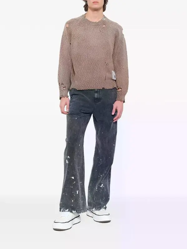 Mihara Yasuhiro Distressed Crew Neck Sweater