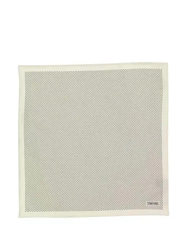 TOM FORD Polka-dot Silk Pocket Square - Neutrals