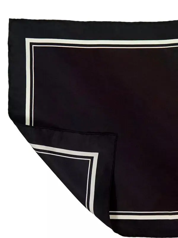 TOM FORD Tonal-frame Pocket Square - Black