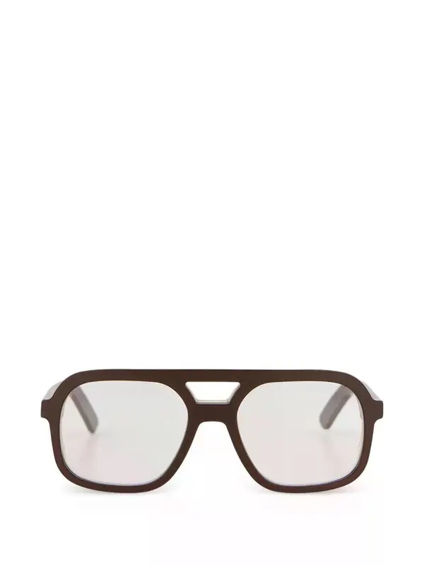 EMMANUELLE KHANH Pilot-frame Optical Glasses - Brown