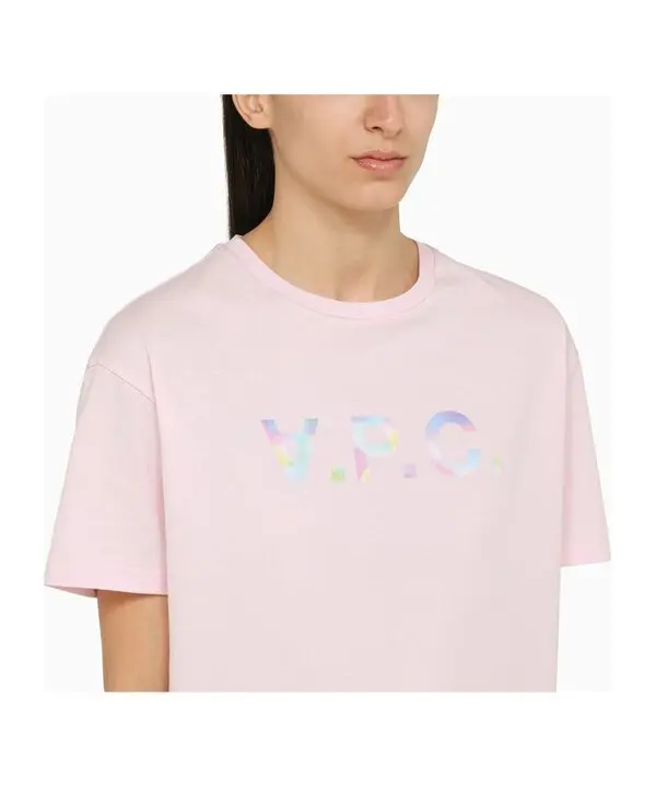 A.p.c. Ana Cotton T-shirt With Front Embellishment