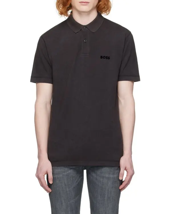 Hugo Boss Logo Short-sleeved Polo Shirt - Black