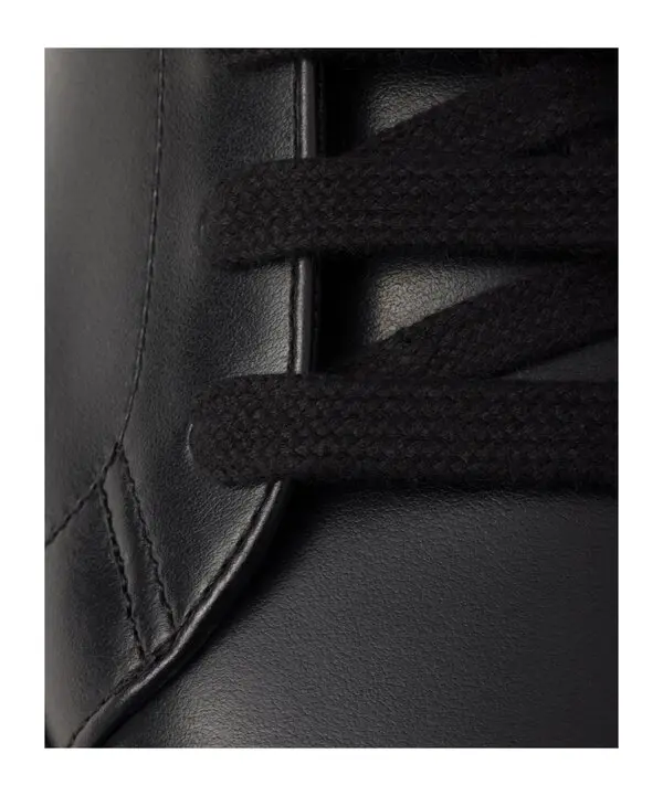 Prada Leather Lace Up Sneakers