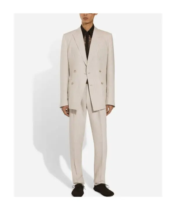 Dolce & Gabbana Tailored Linen Trousers - Beige