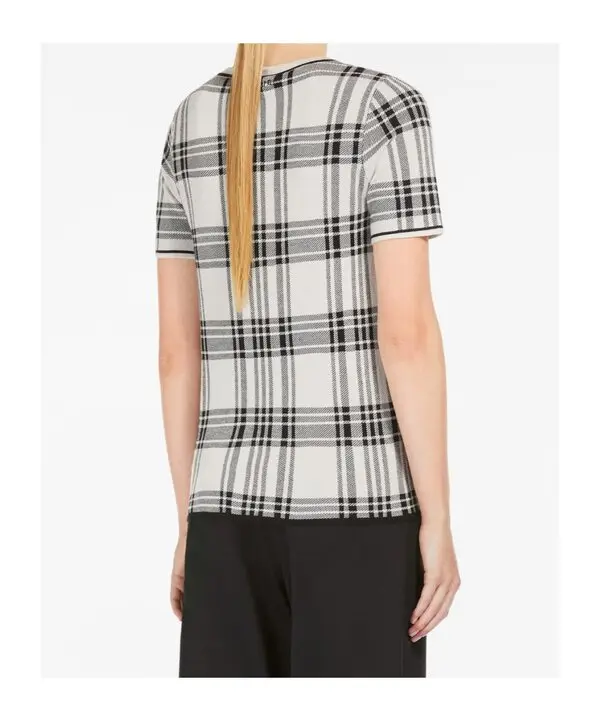 Max Mara Resena Plaid Wool Knitted T-shirt