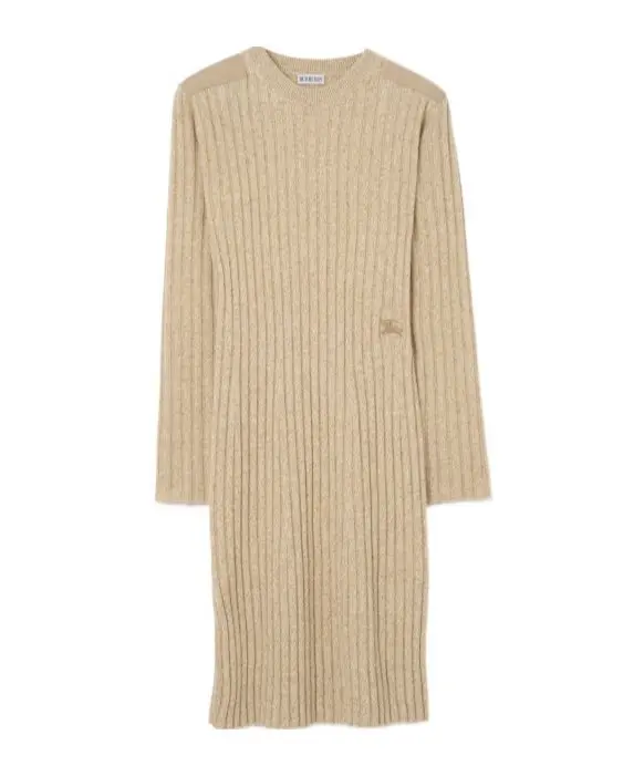 Burberry Wool Cashmere Dress - Hamper Beige