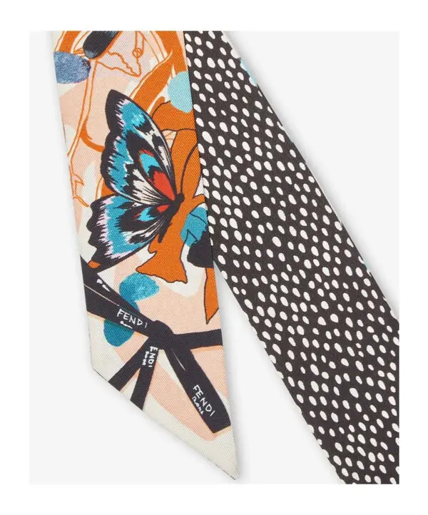 Fendi Polka-dot Graphic Scarf