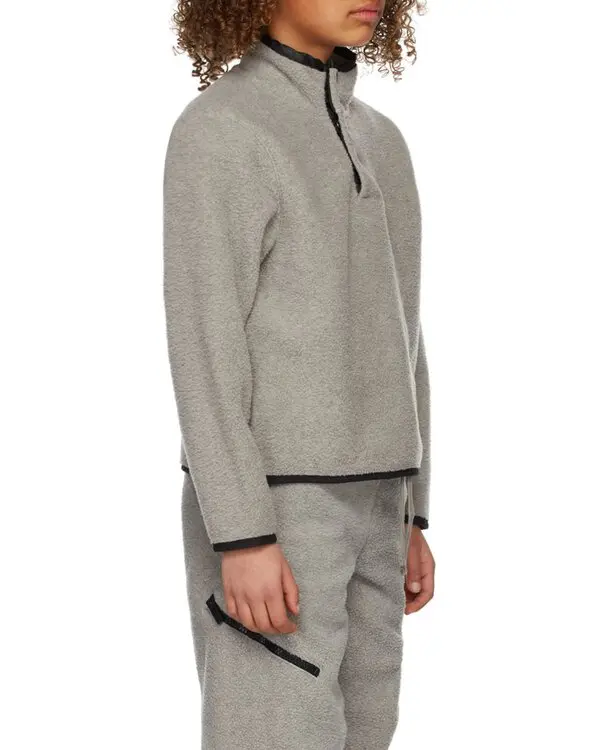 Fear Of God Half-zip Fleece Sweater - Gray