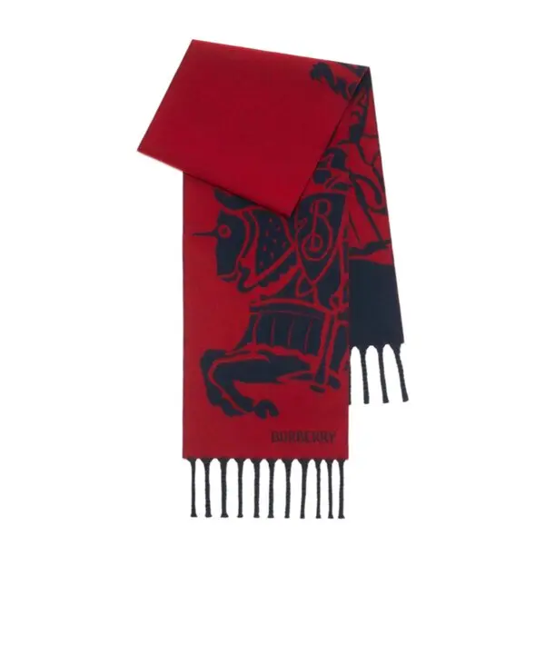 Burberry Reversible Knight Wool Scarf