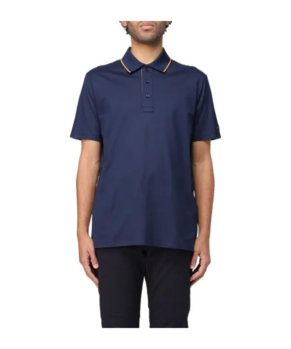 PAUL  SHARK Paul Shark Short Sleeve Polo Top - Blue