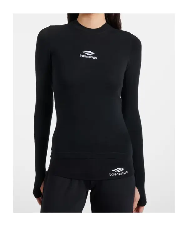Balenciaga 3b Sports Icon Long Sleeve Top