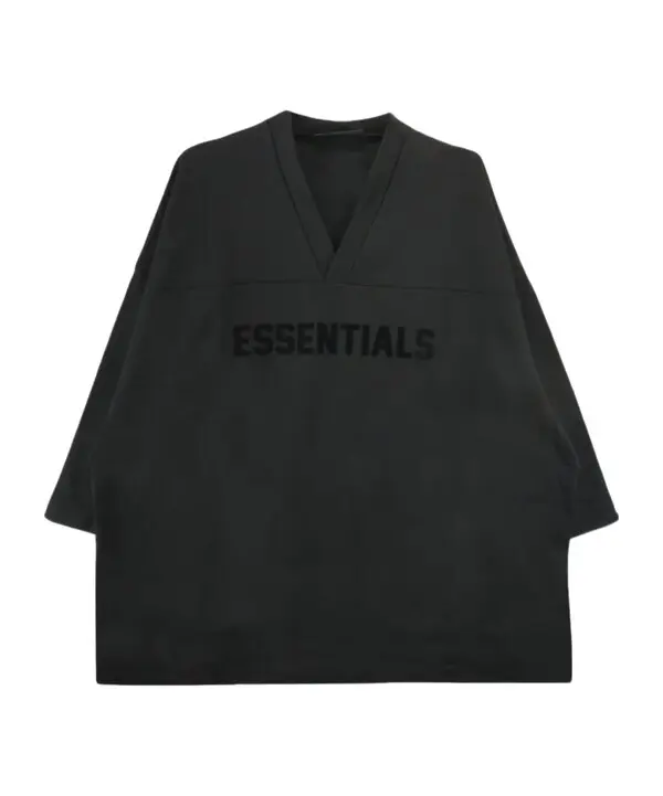 Fear Of God Logo-print V-neck Cotton T-shirt - Black