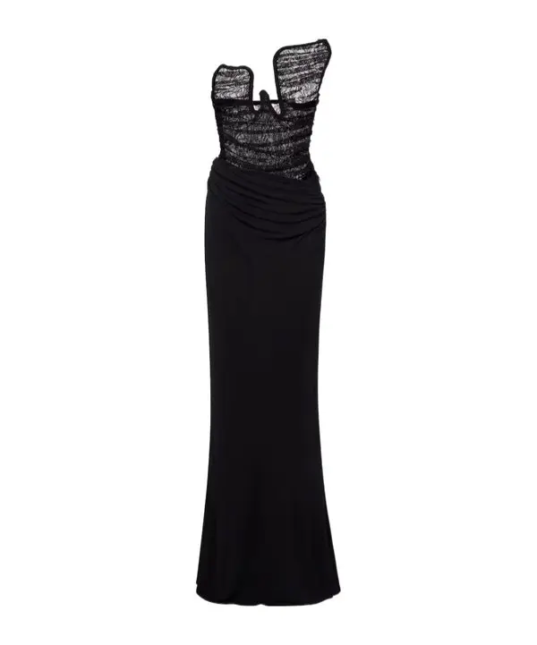 Christopher Esber Salacia Draped Gown - Black