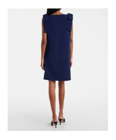 Carolina Herrera Embroidered Bow Detail Shift Dress