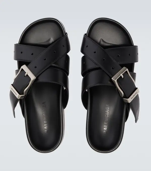 Balenciaga Leather Belt Mules