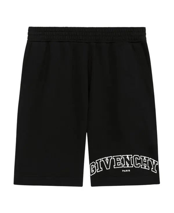 Givenchy Logo Embroidered Elastic Waist Shorts