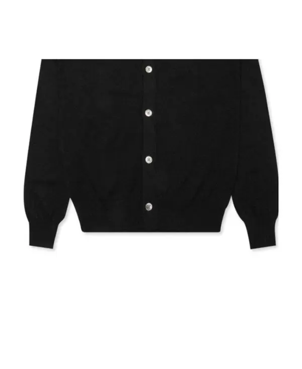 Comme Des Garçons Heart Embroidered Cardigan