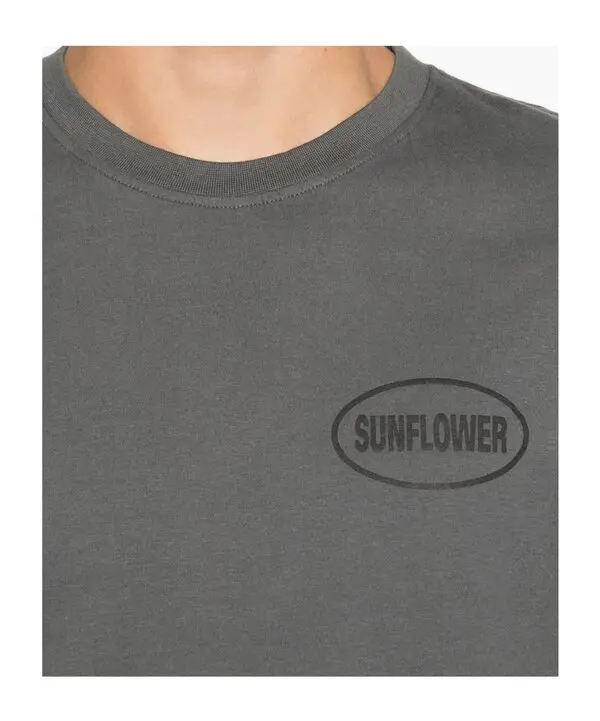 SUNFLOWER Crew Neck Logo Print T-shirt