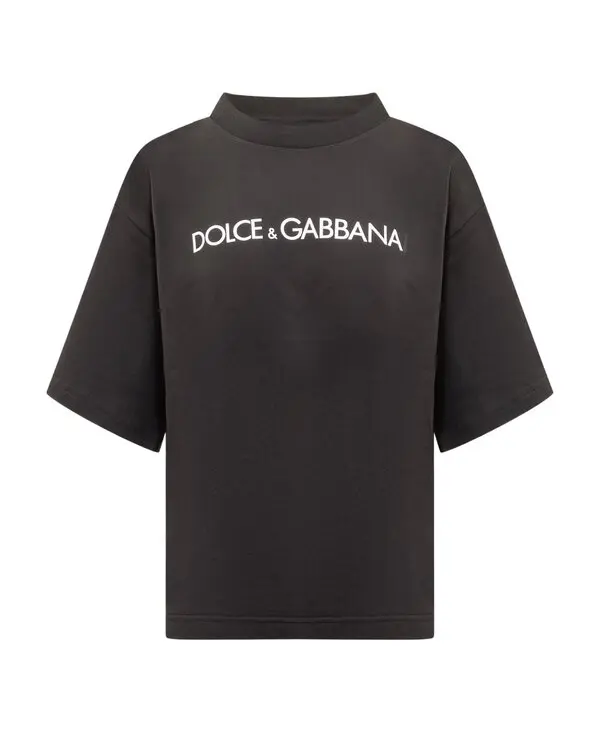 Dolce & Gabbana Printed Logo Crewneck T-shirt - Black