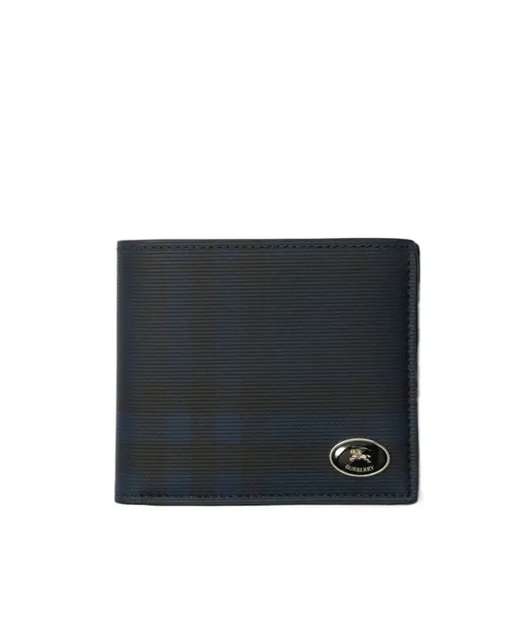 Burberry Check Bifold Wallet - Navy