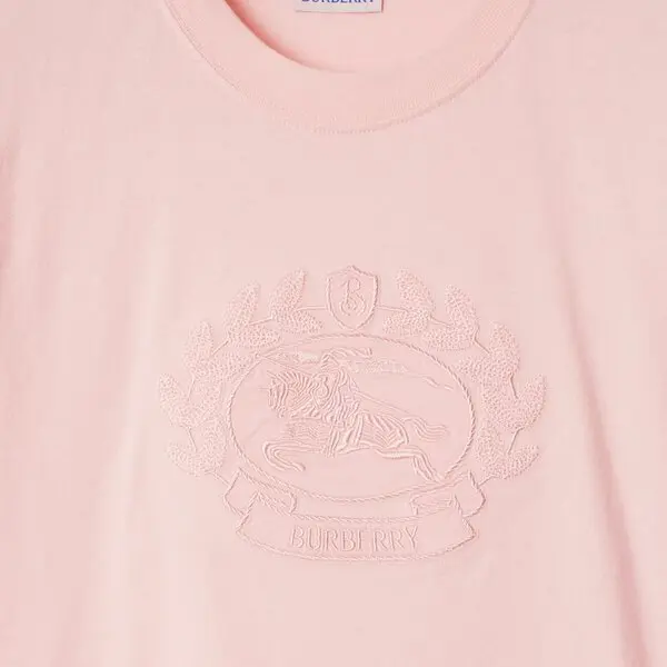 Burberry Embroidered Cotton T-shirt