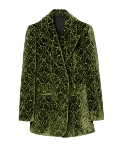 Burberry Baroque Velvet Blazer - Green