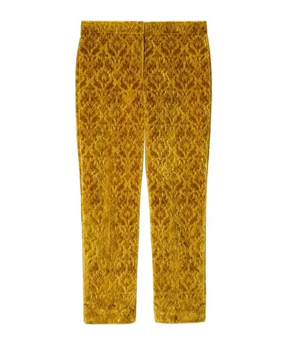 Burberry Baroque Velvet Tailored Trousers - Pear Yellow