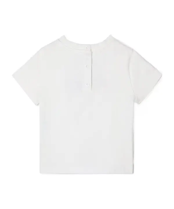Fendi Logo Embroidered Short Sleeve T-shirt