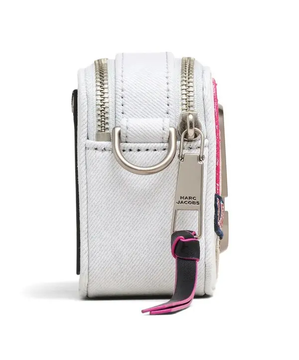 Marc Jacobs Camp Patchwork Denim Snapshot Bag