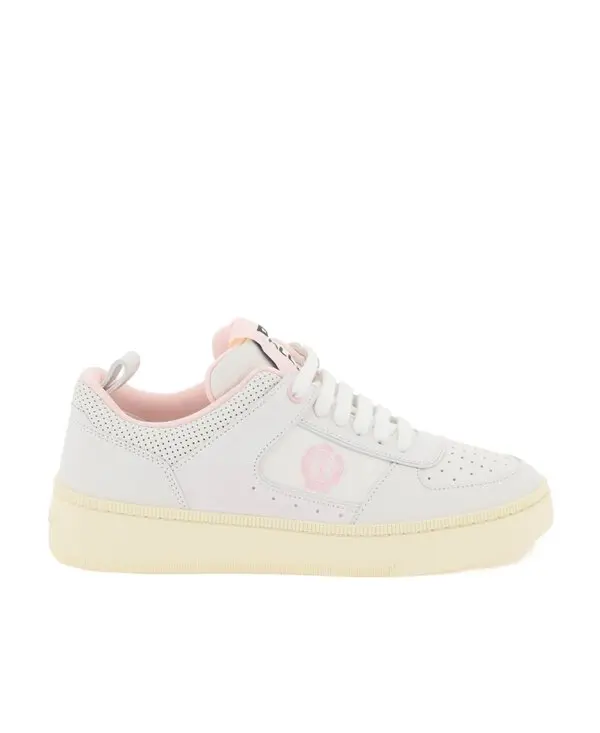 Bally Round Head Fastened With Low-top Casual Sneakers - White