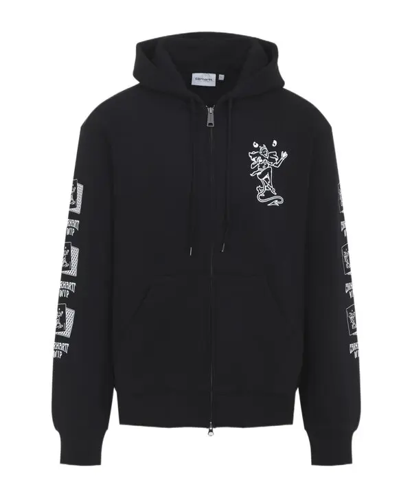 Carhartt Graphic-print Zip-up Hoodie - Black