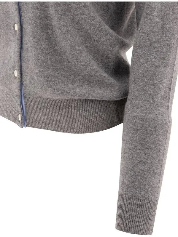 Miu Miu Long Sleeve Button-up Cardigan With Collared Neck