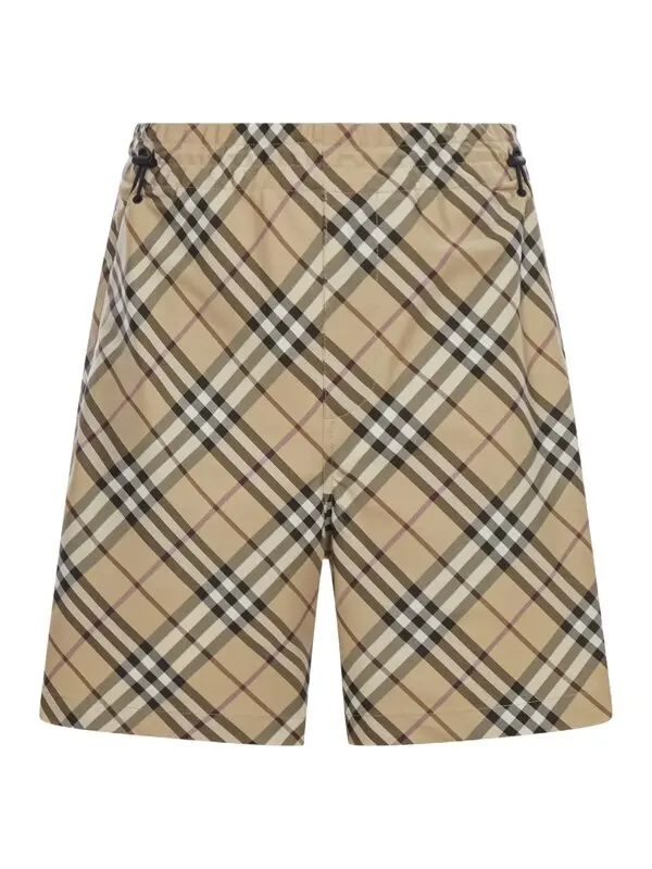 Burberry Check Printed Swim Shorts - Nude