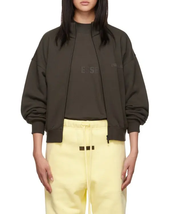 Fear Of God Zip-up Casual Jacket With Logo Detail - Brown
