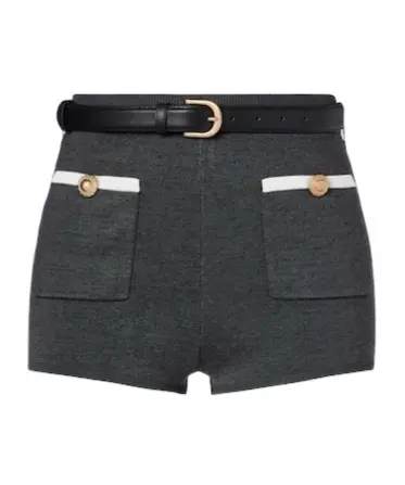 SELF-PORTRAIT Knitted Shorts - Black