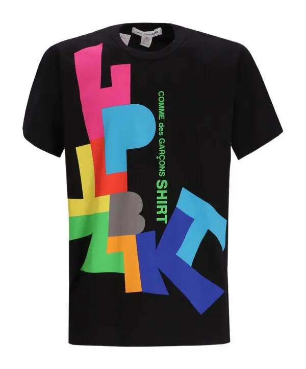 Comme Des Garçons Abstract-print T-shirt - Black