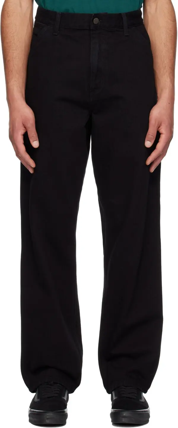 Carhartt Work In Progress Single Knee Straight Fit Jeans - Black