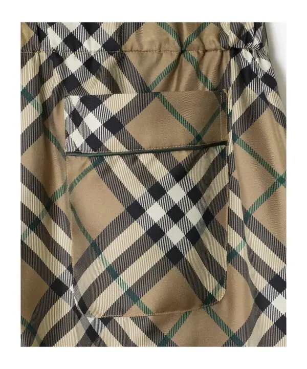 Burberry Checked Drawstring Pyjama Trousers