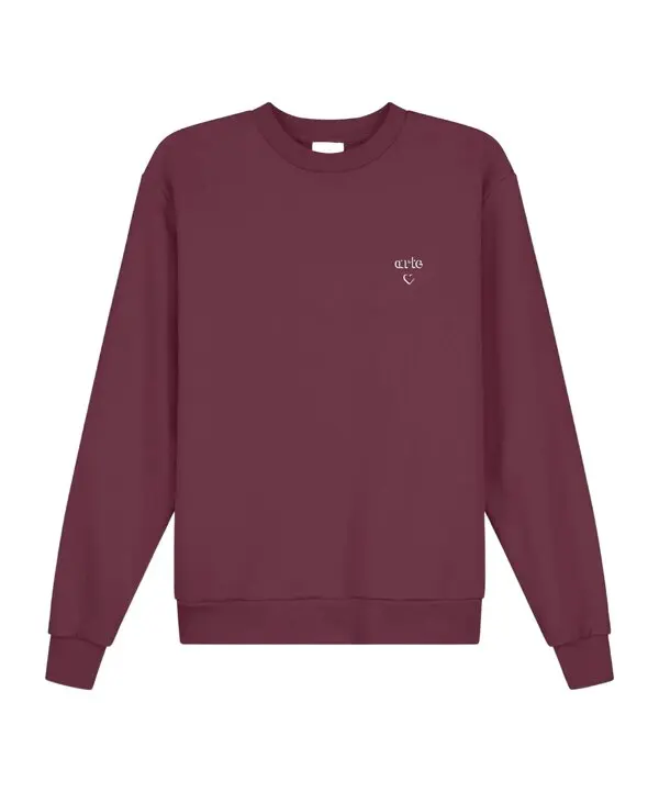 ARTE ANTWERP Heart Embroidered Sweatshirt - Bordeaux