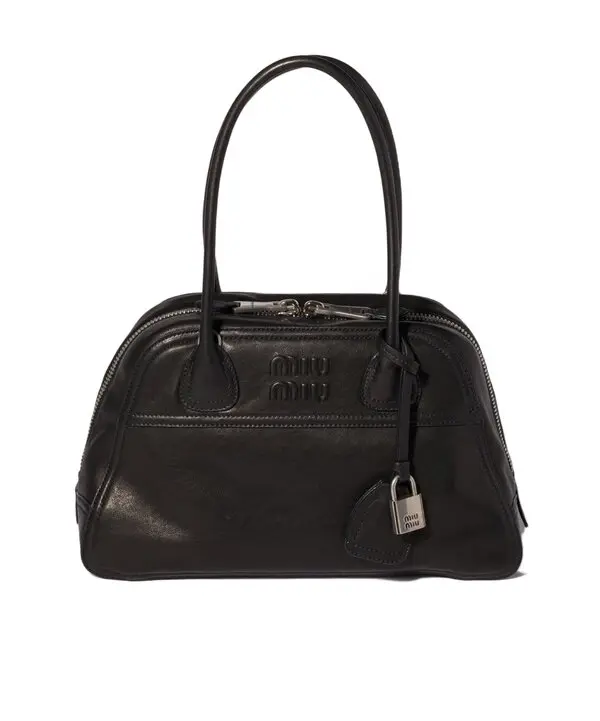 Miu Miu Vivant Nappa Leather Bag - Black