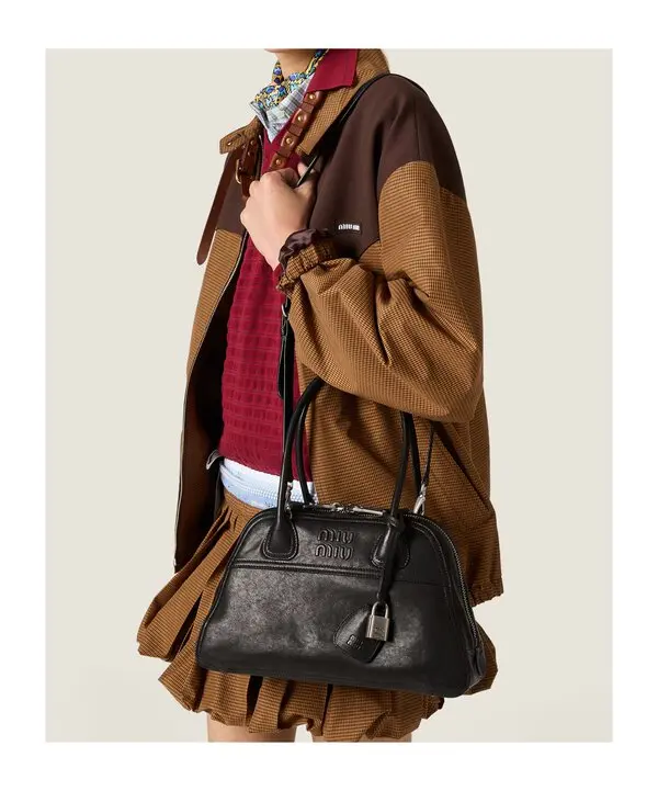 Miu Miu Vivant Nappa Leather Top Handle Bag